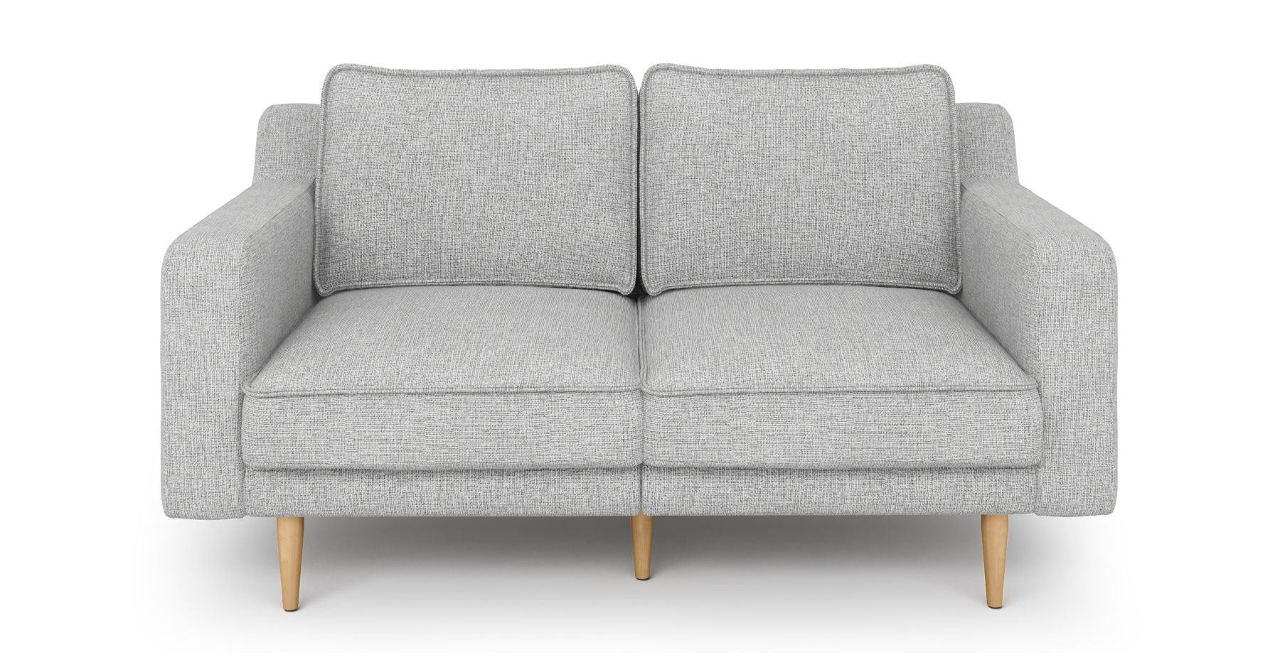 Klem Slim 2-Seat Modular Sofa Wooden Leg - Linen