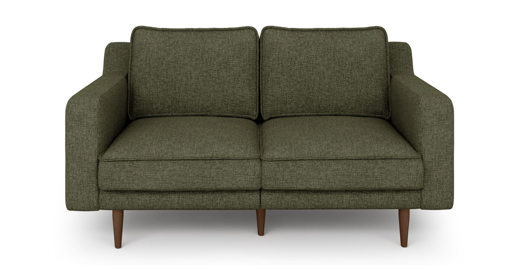 Klem Slim 2-Seat Modular Sofa Wooden Leg - Linen