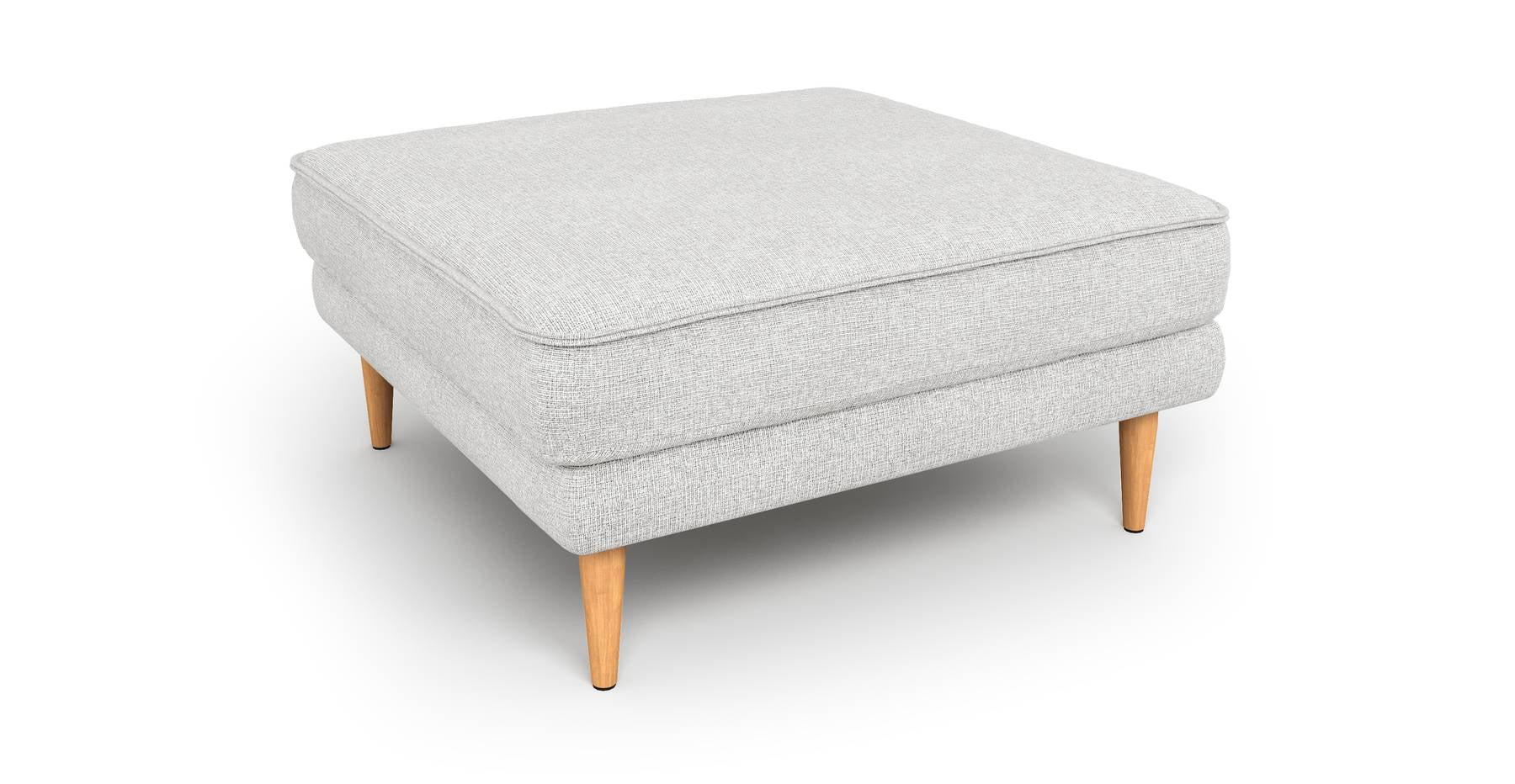 Klem Ottoman Wooden Leg - Linen | Normod